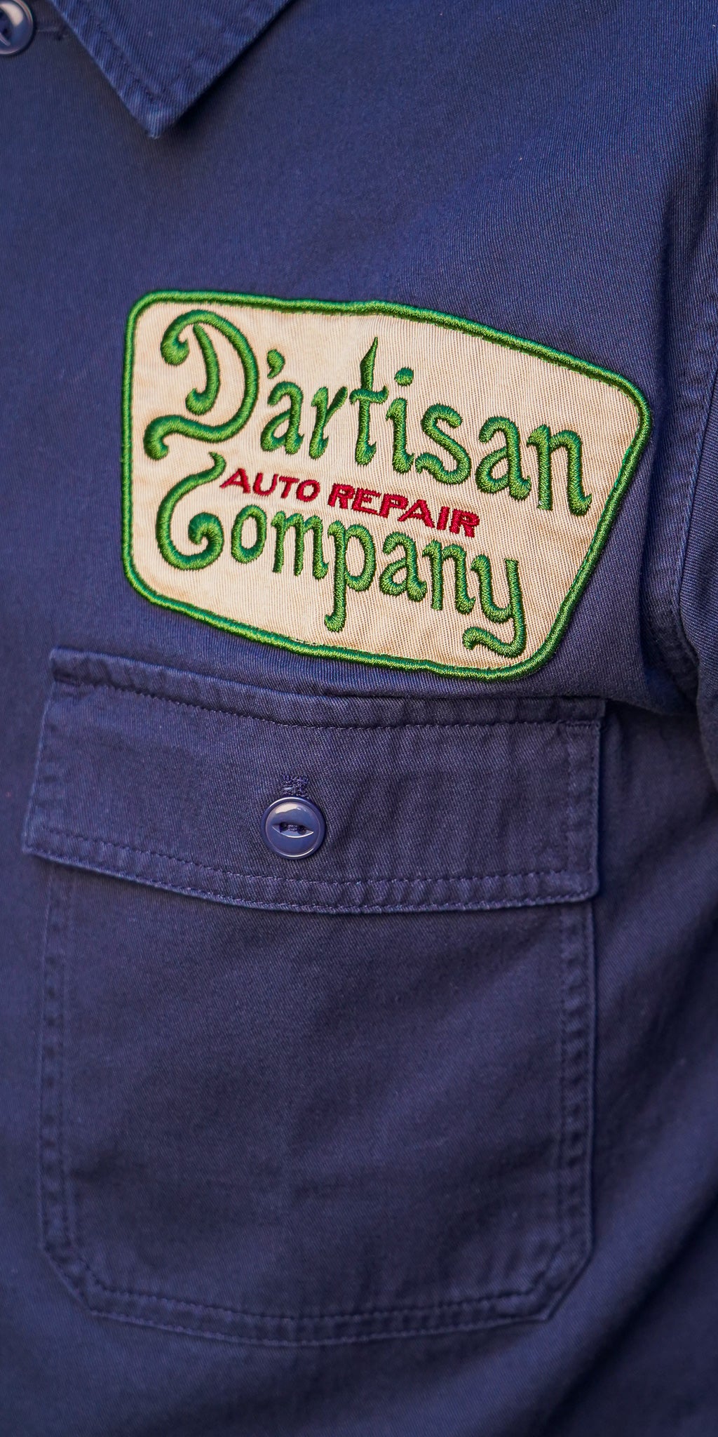 Studio D'Artisan 5733 Embroidered Work Shirt - Navy – Guilty Party