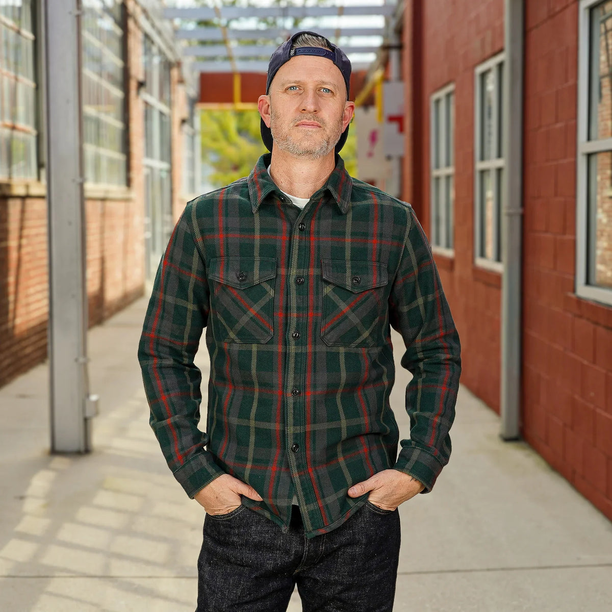 UES Extra Heavy Flannel Shirt - Green – Guilty Party