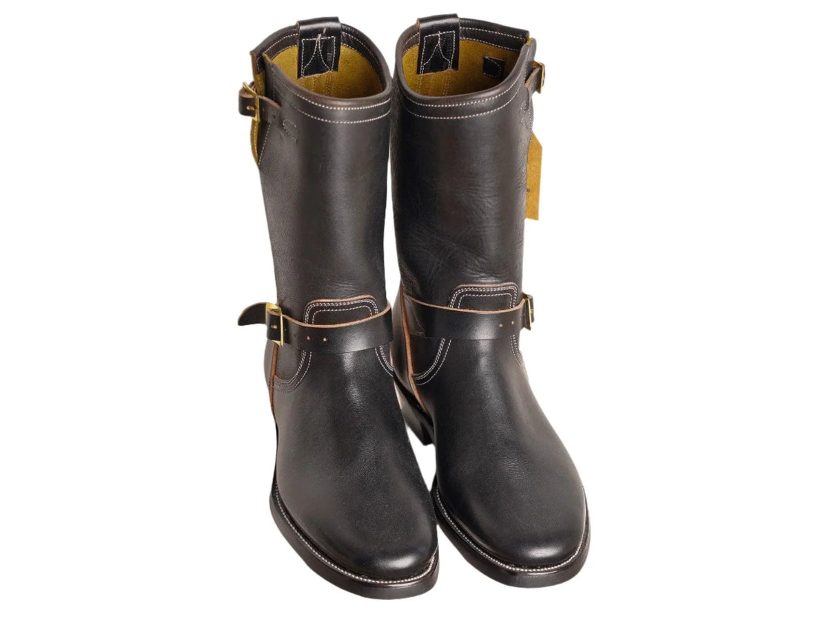 Unsung House Engineer Boots - Wicket & Craig / Horween - Overdyed Blac ...