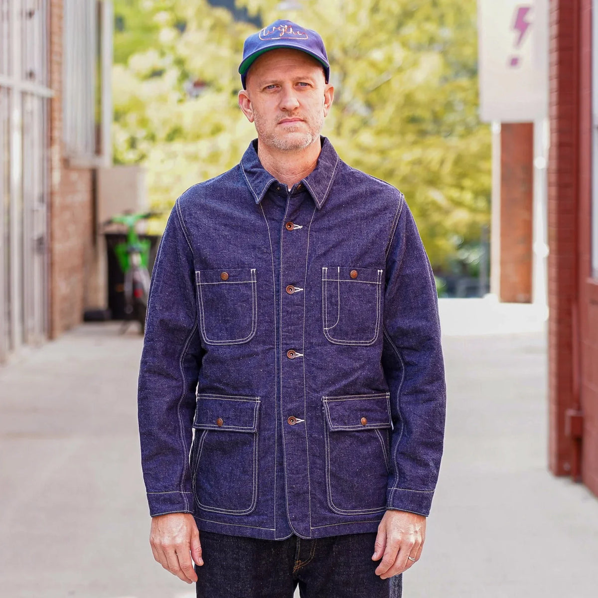 Iron Heart IHJ-149-IND 10oz Selvedge Denim Blanket Lined Chore Jacket ...