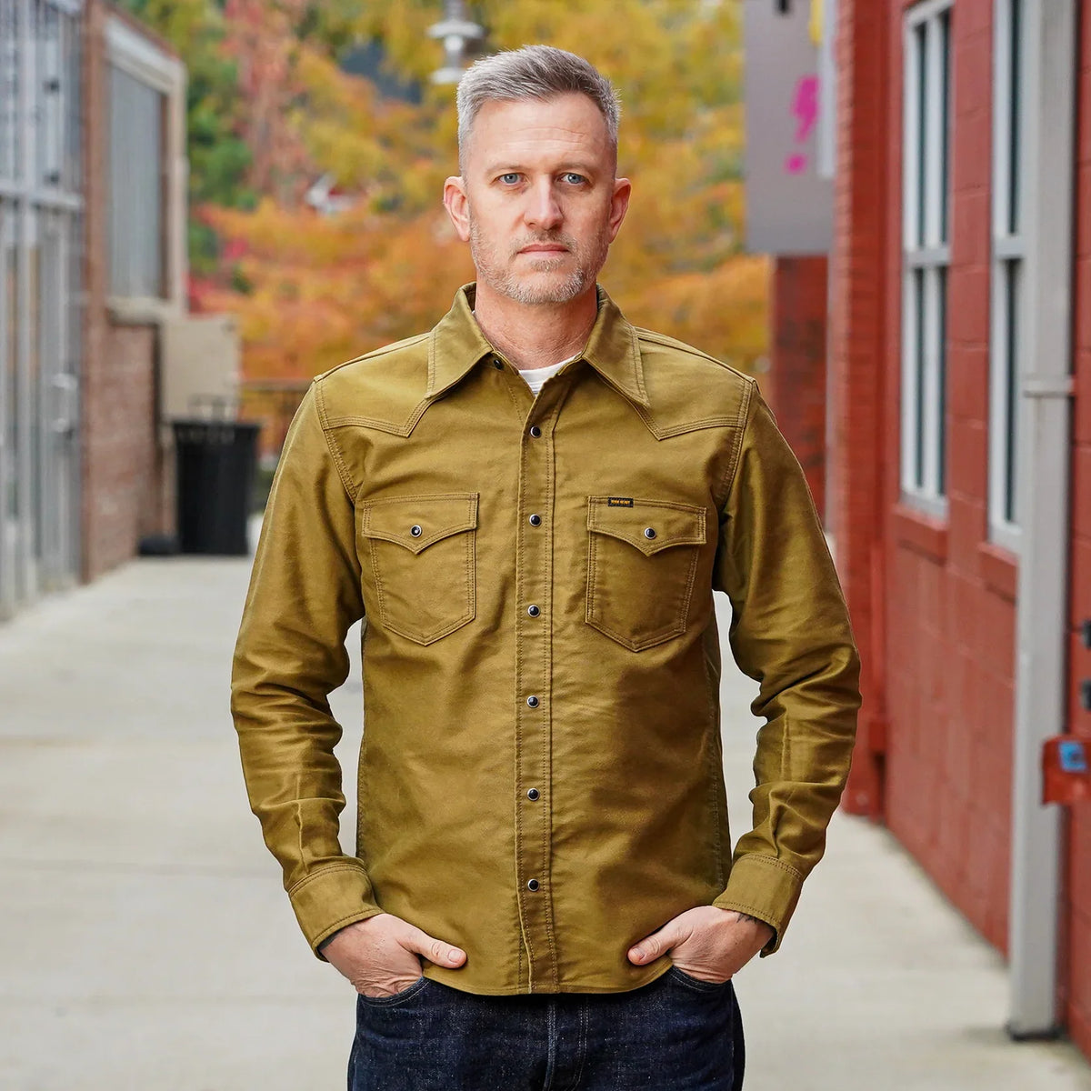 Iron Heart IHSH-426-KHA 12oz Military Moleskin Western Shirt - Khaki ...